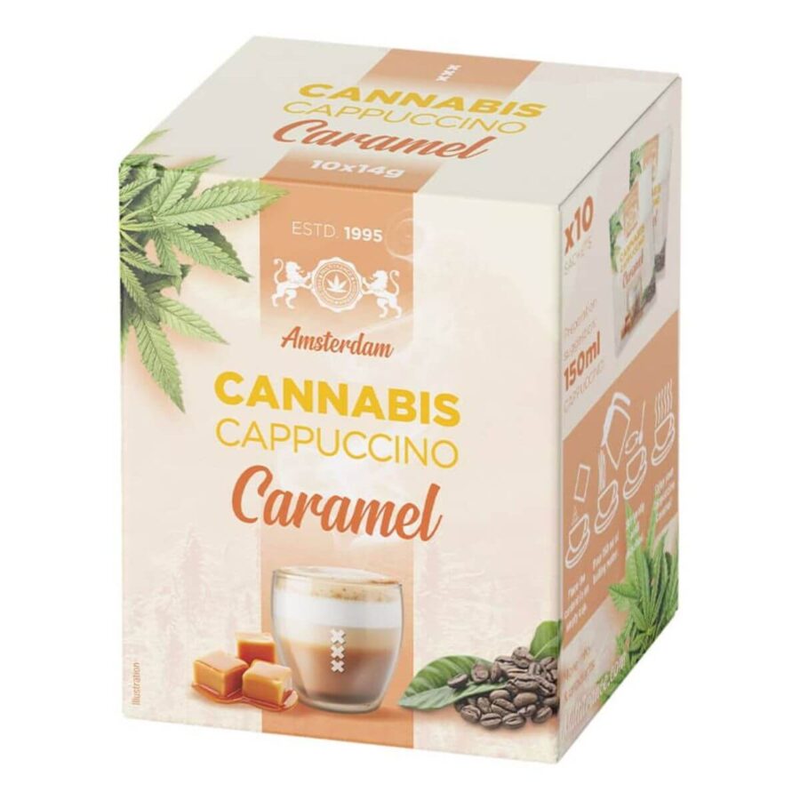 Astra Hemp Cannabis Instant Cappuccino Caramel (10 Sachets) – D Vape Store