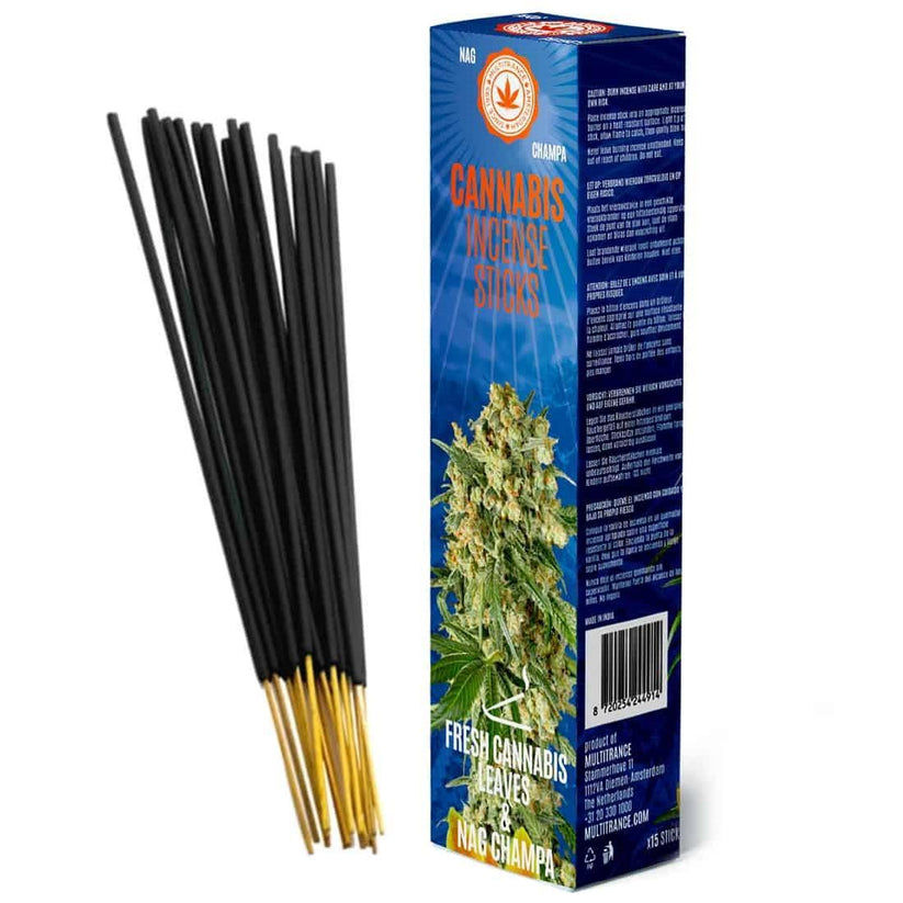Varitas de incienso – Aroma de Nag Champa y hojas frescas de cannabis ...